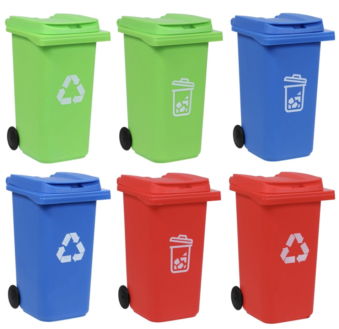 Mini Q-Tip Trash Bin – Compact Cotton Swab Holder in Assorted Colors ...