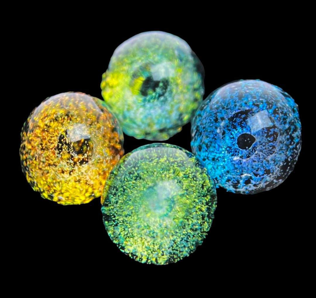 Black Sheep Glass Dichroic Marbles – Handcrafted Dichroic Glass Marbles ...