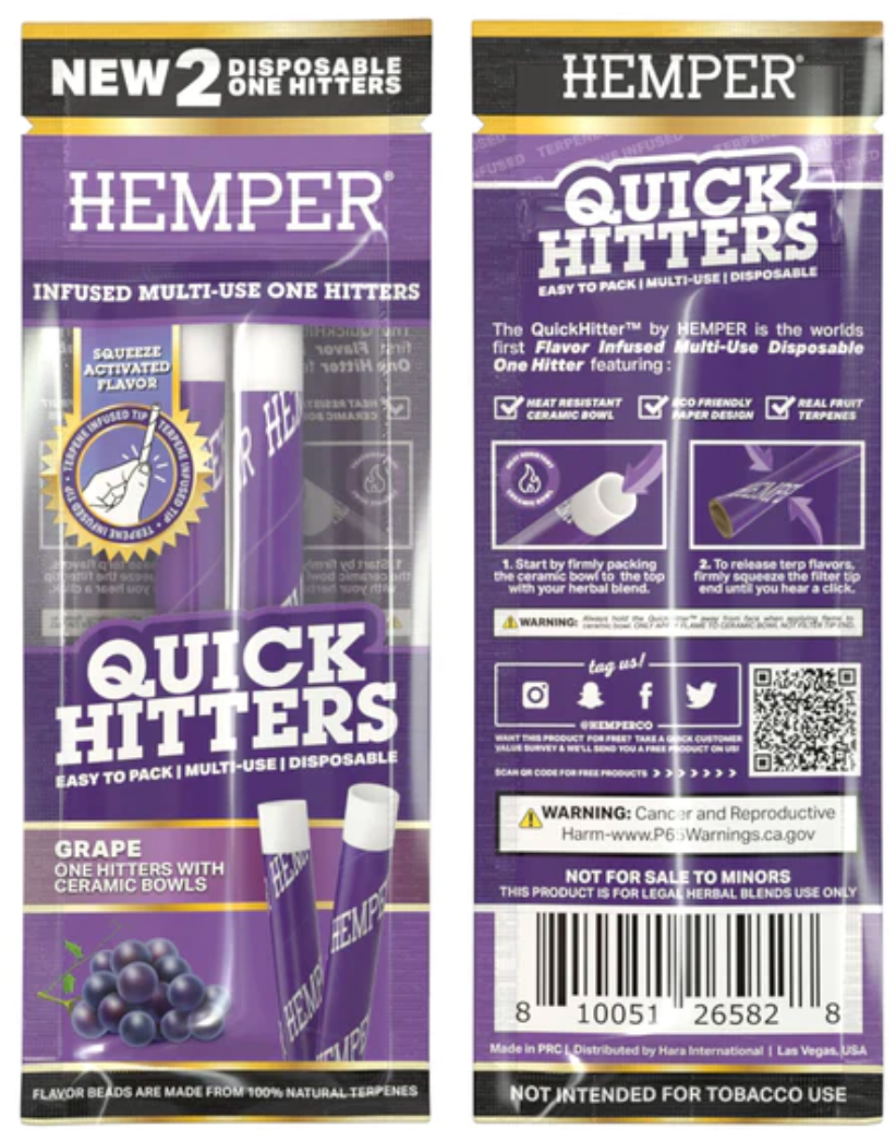 Hemper Quick Hitters – Multi-Use Disposable One-Hitters in Assorted ...