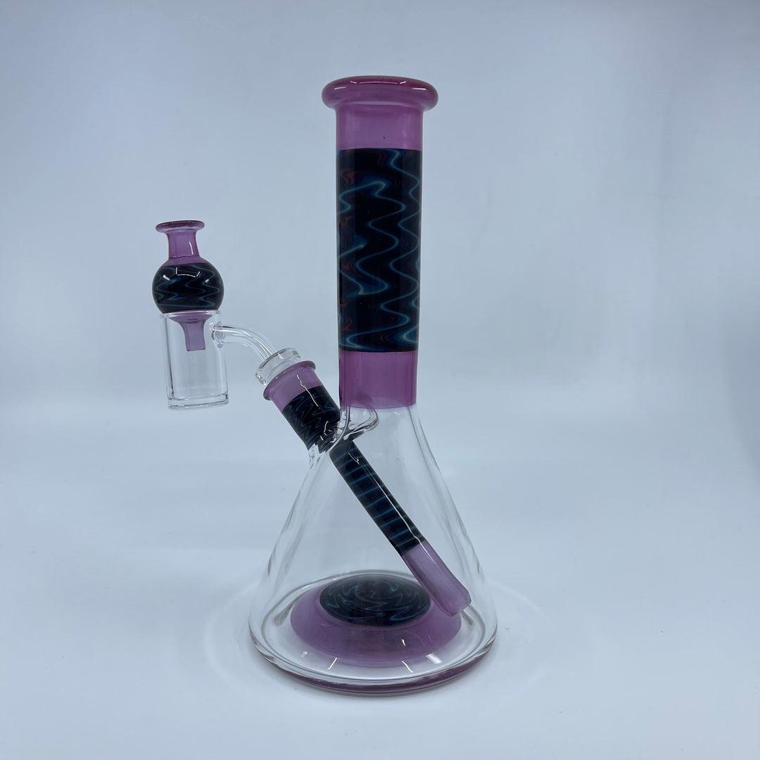 Ian S Glass Wig Wag Beaker – Experimental Light Ruby Over Icy White ...