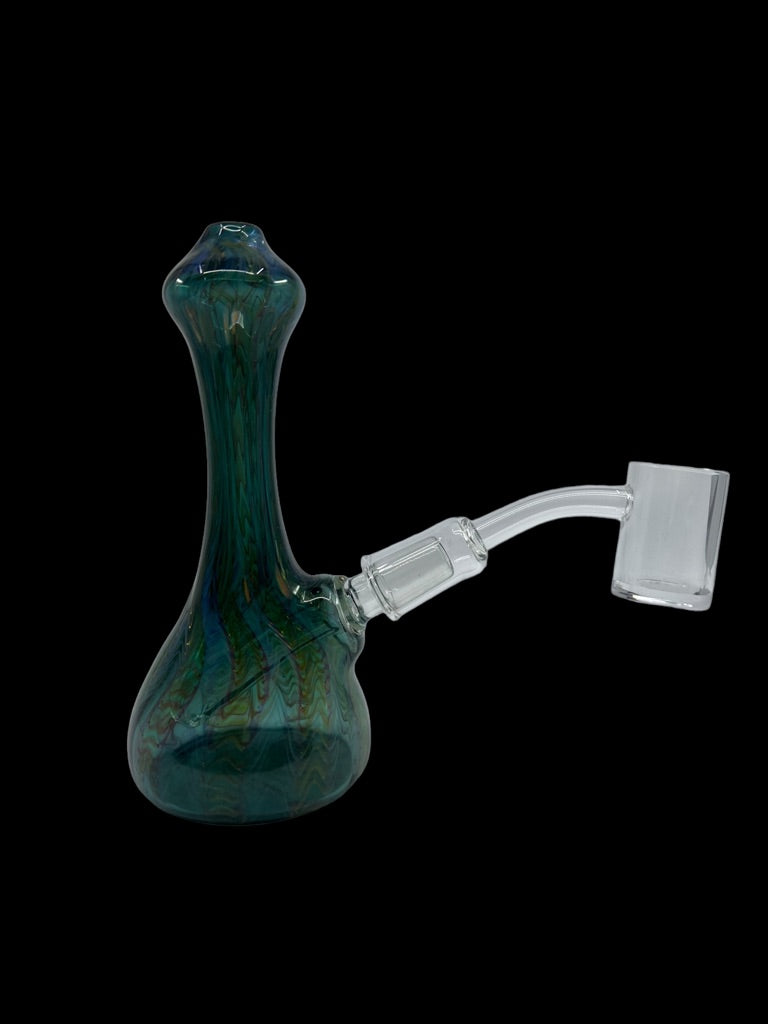 Micro Fumed Glass Beaker Bong with Color Accents - SSG - $45.00